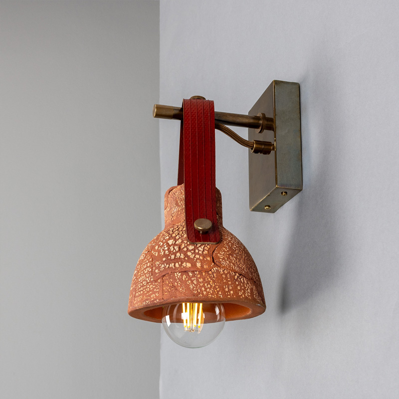 Nagi Red Iron Wall Light