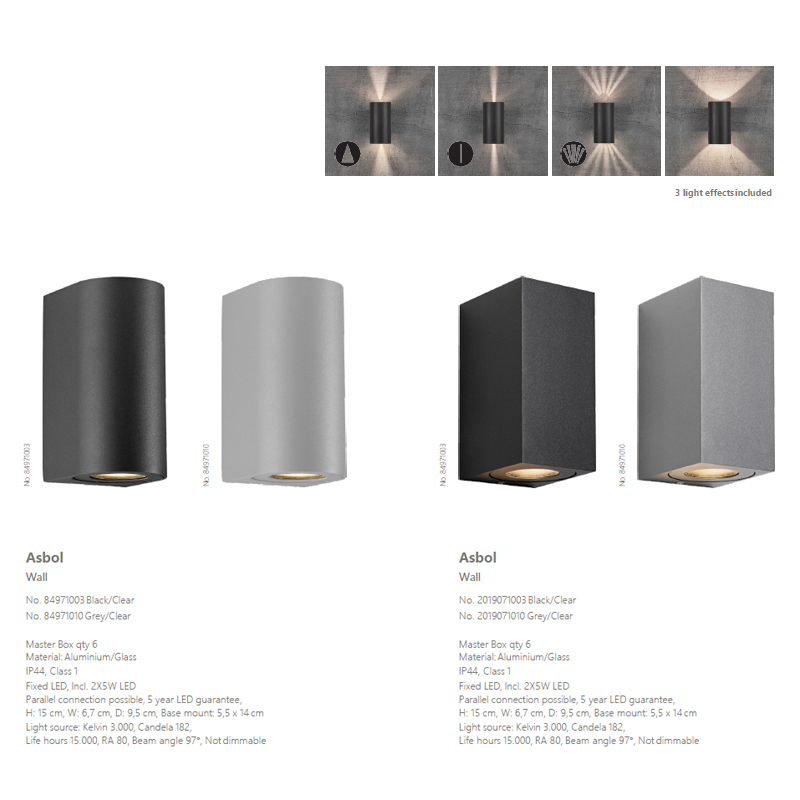 Asbol Kubi Wall Light